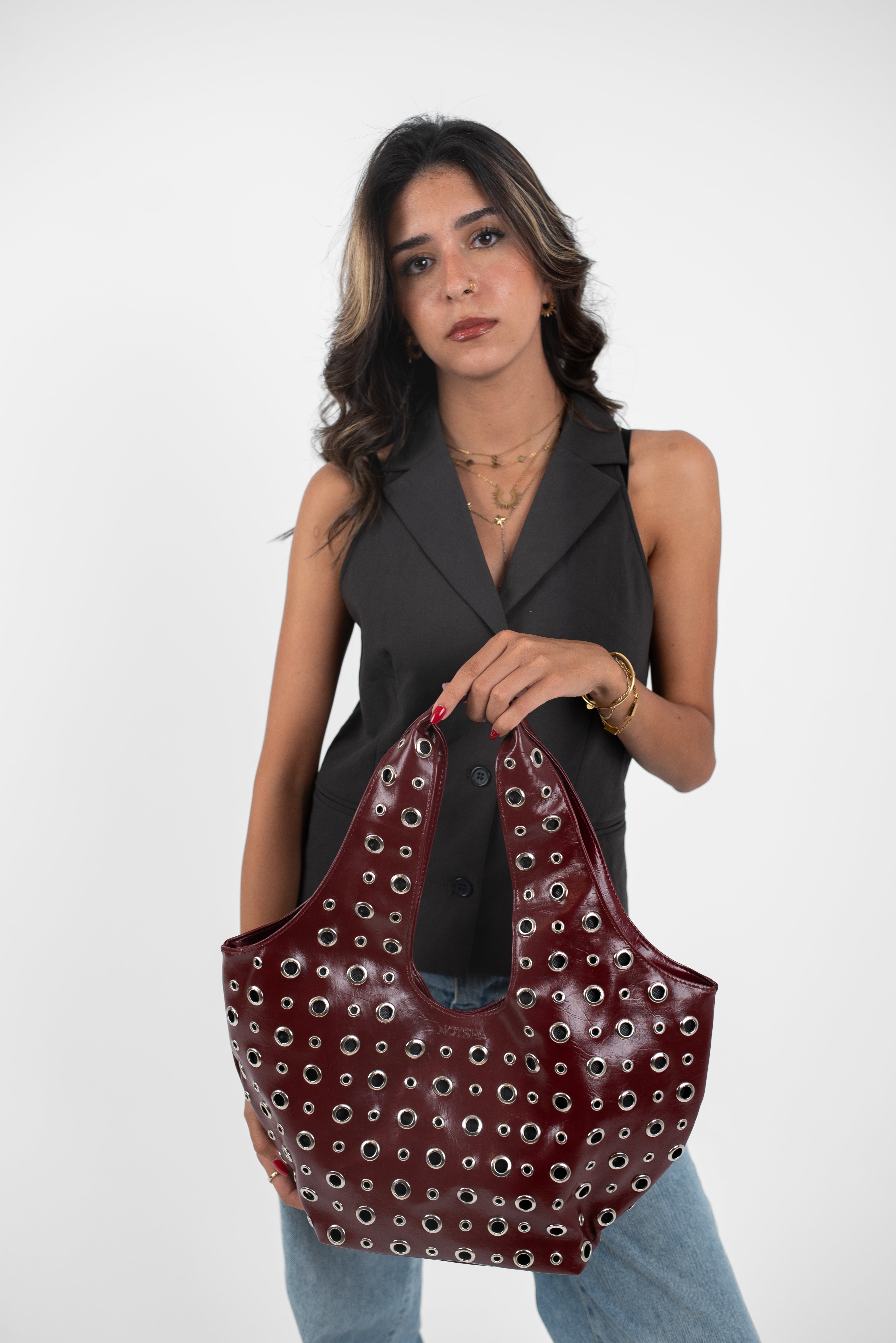 Burgundy Leather Alura Bag – Notsha