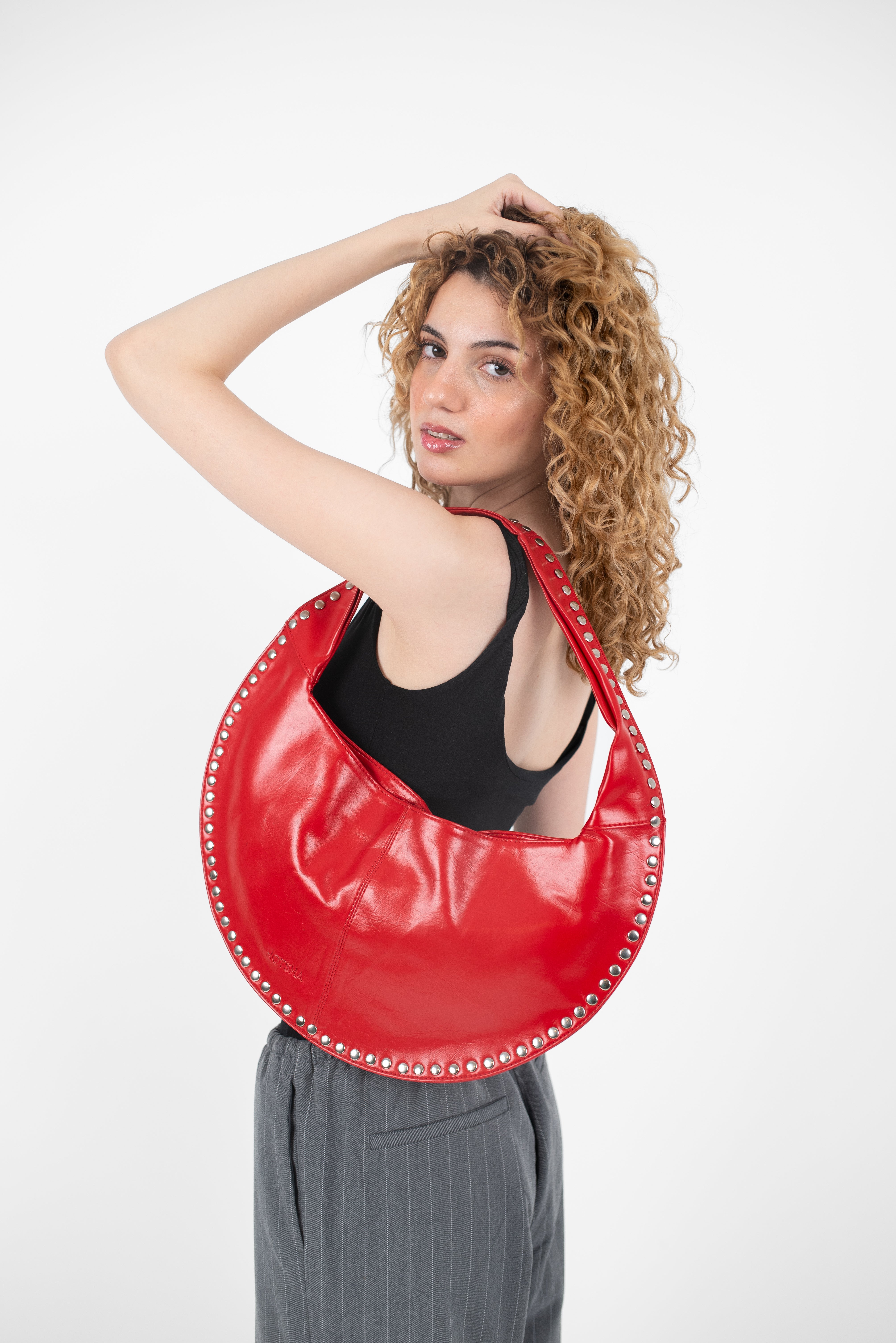 Red Leather Luna Bag – Notsha